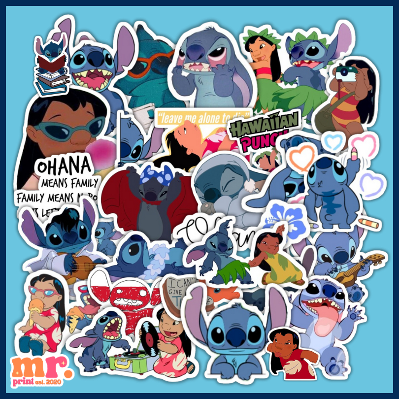 25 PCS| LILO AND STITCH STICKERS DISNEY WATERPROOF STICKERS FOR LAPTOP ...