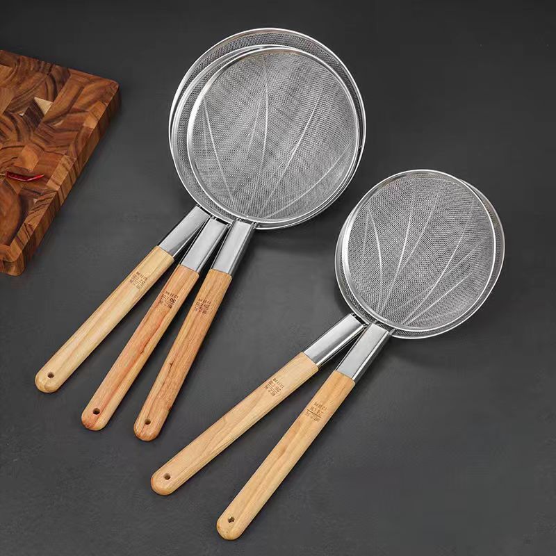 Skimmer chef french fries fryer oil frying noodles dumpling sieve long ...