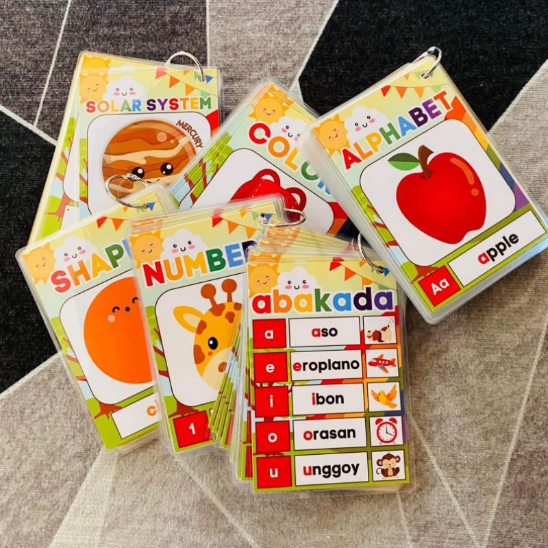 LAMINATED FLASH CARD 3R size, ABAKADA, ALPHABET, NUMBER etc | Shopee ...
