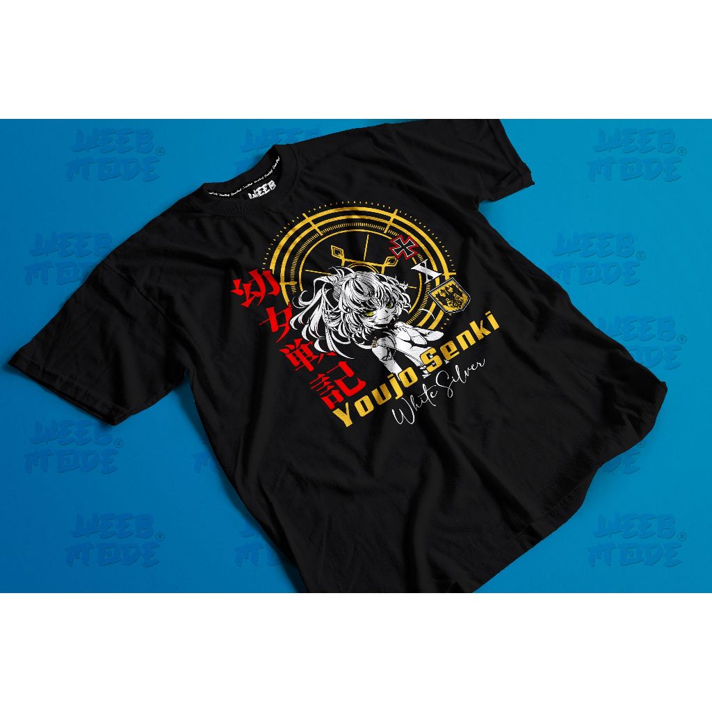 Saga of Tanya the Evil Yojo Senki Anime Manga Weeb Mode Cotton Shirt ...