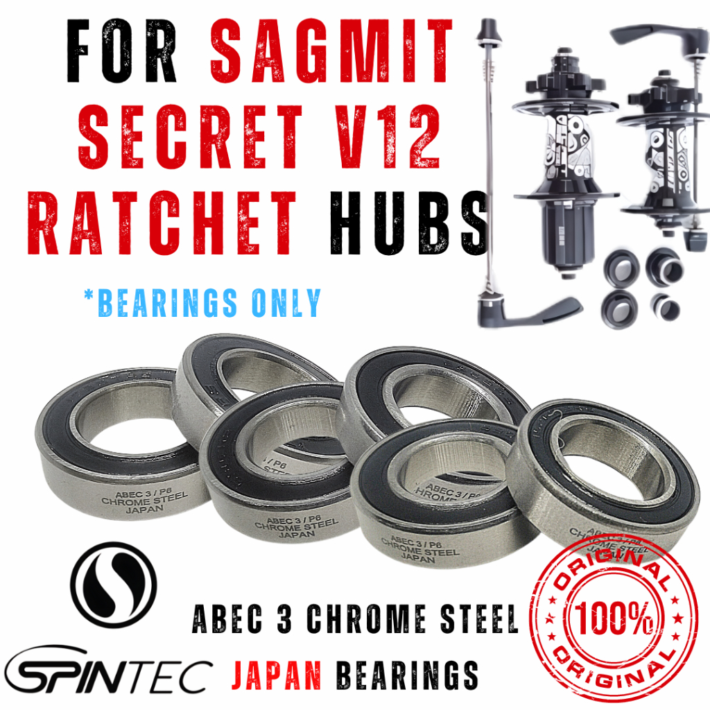 SAGMIT SECRET V12 RATCHET HUB Chrome Steel Japan Bearings from SPINTEC ...