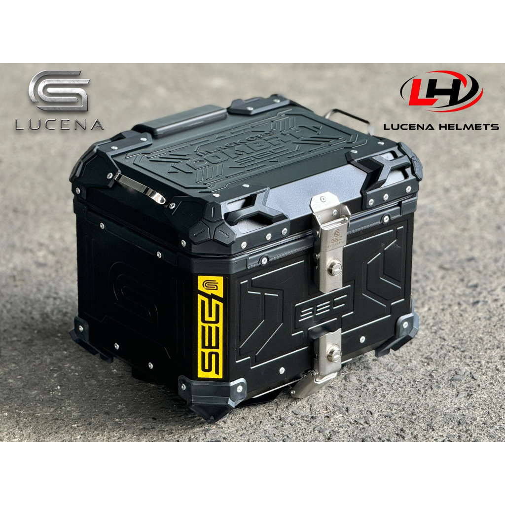 SEC Motorcycle Alloy Top Box 45L Liters w/ Back Rest | Shopee Malaysia