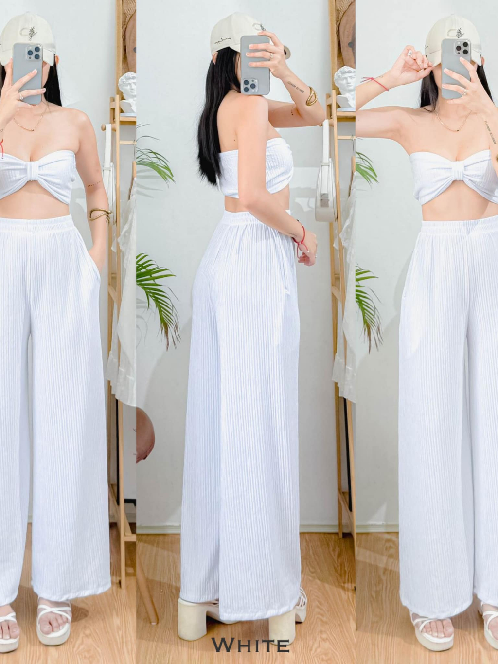 LYKA COORDS Maxi Pants with two side pockets Wide leg Bottom Floor ...
