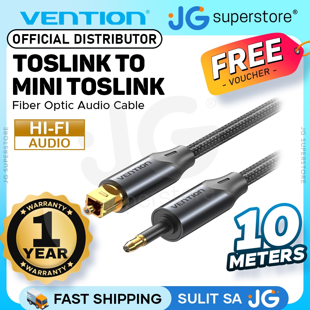 Vention Toslink 3.5mm to Mini Toslink Fiber Optic Hifi Braided Audio ...