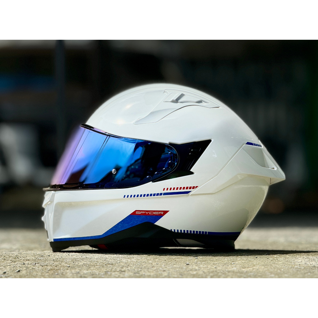 Spyder Fury V3 Full Face Dual Visor Helmet with Free Extra Clear Visor ...
