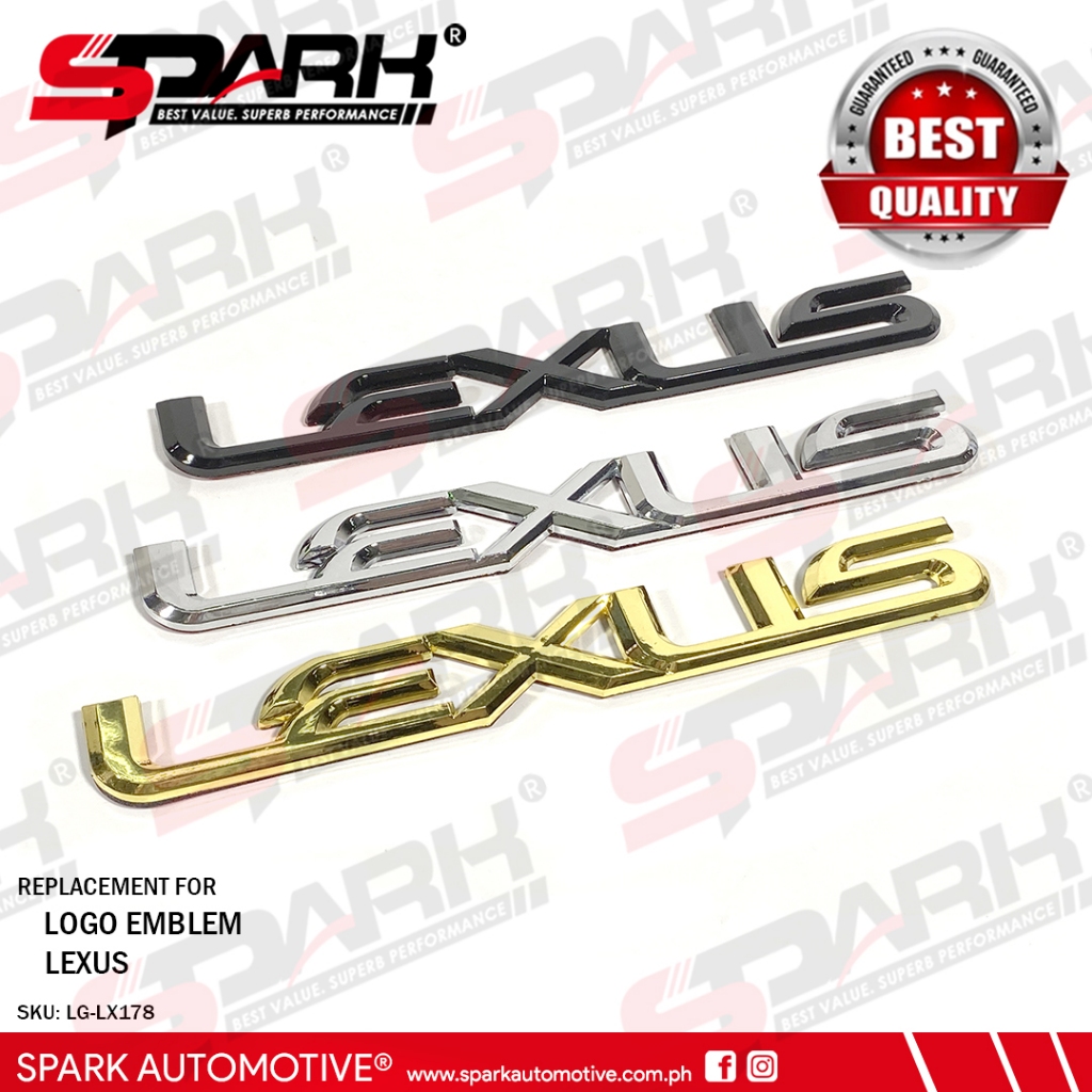 Car Logo Car Emblem Adhesive for LEXUS Black Silver Gold (1 PC ...