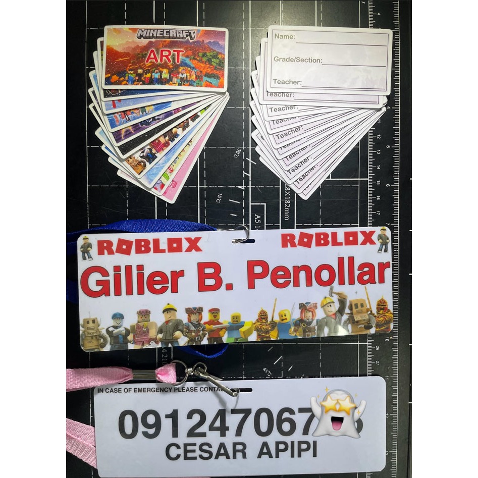 PVC NAME TAG, SUBJECT STICKER,NAME SUBJECT GRADE SECTION TEACHER NAME ...