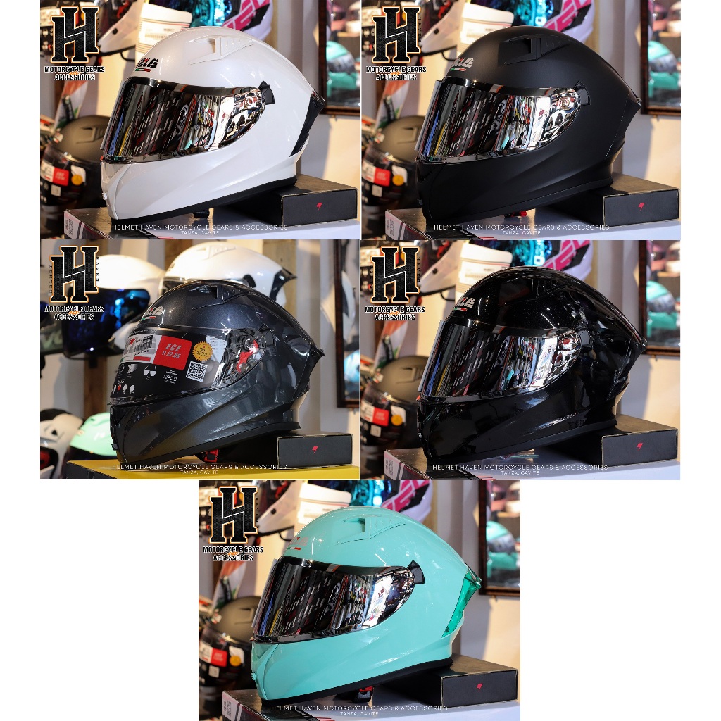 Gille GTS V1 - Mono Colors Full Face - Dual Visor Motorcycle Helmet ...