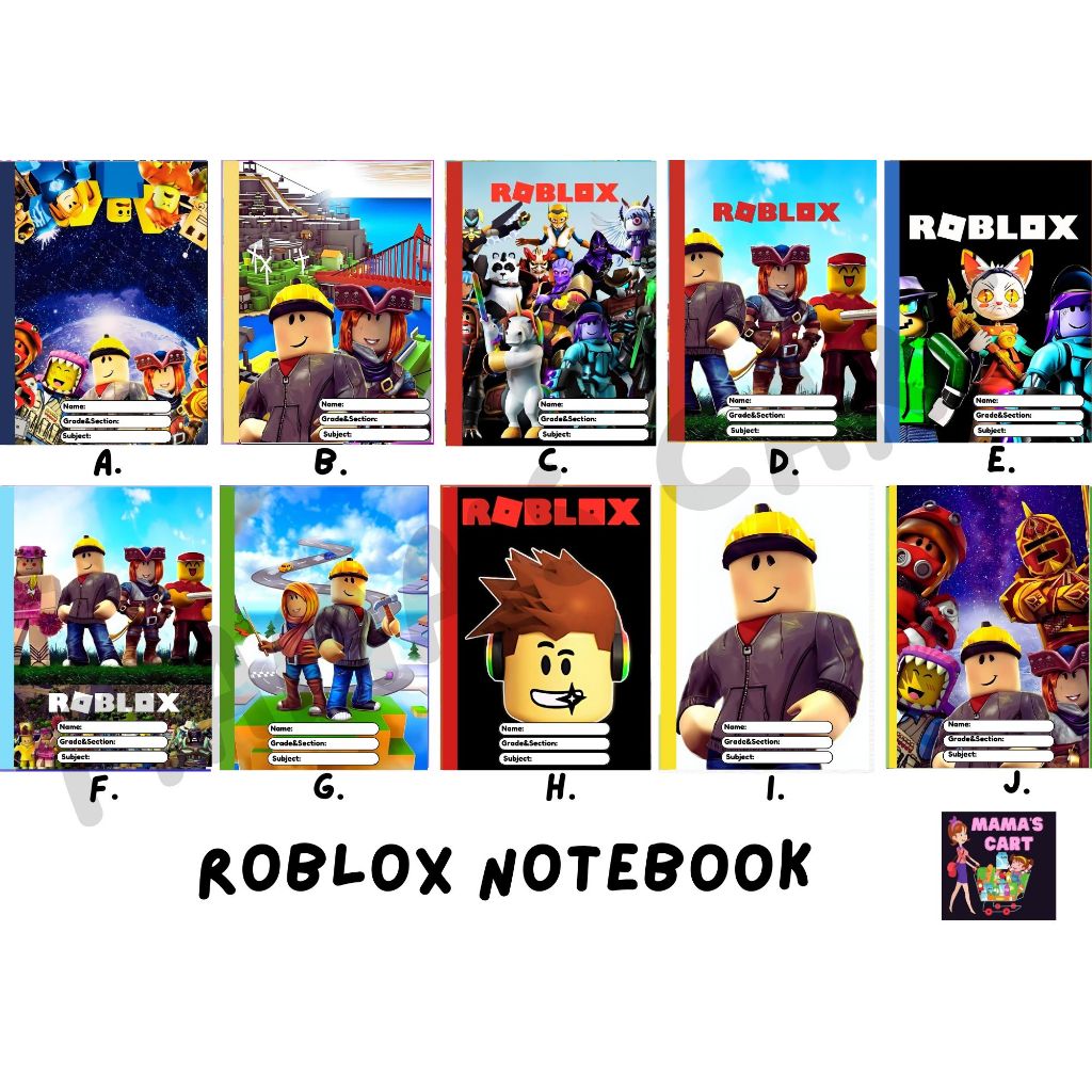 ROBLOX A5 NOTEBOOK (5.8" X 8.3") – LAMINATED COVER, NO PLASTIC COVER ...
