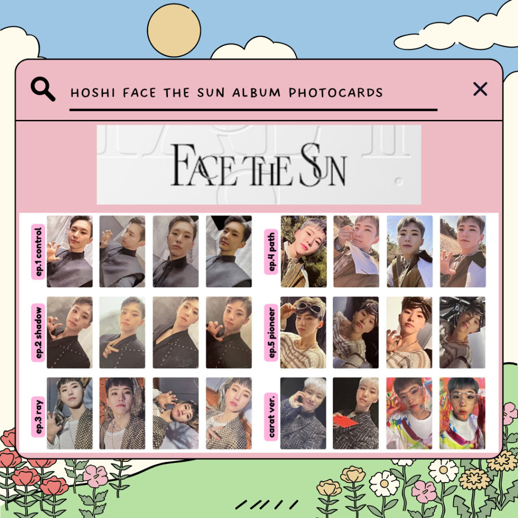 [PER PIECE/SET] SEVENTEEN SVT HOSHI FACE THE SUN FTS ALBUM FANMADE ...