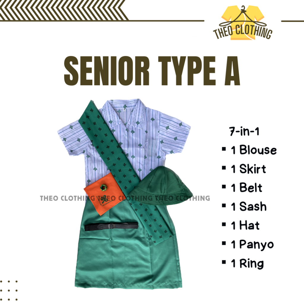 Senior Scout Type A Uniform for Girls Complete Set | Theo Clothing ...