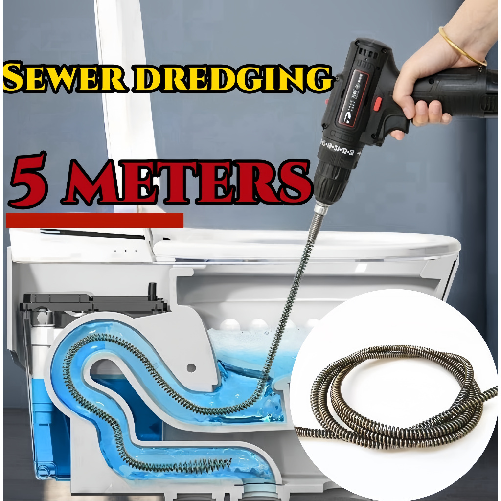 3/5 Meters Spring Dredging Tool For Clogged Pipe/ Sewer Pumblingpipe ...
