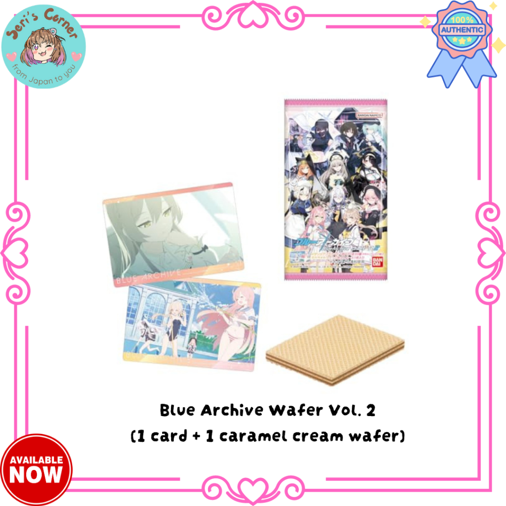 Blue Archive Wafers Vol. 2 (1 card and 1 caramel cream wafer per foil ...