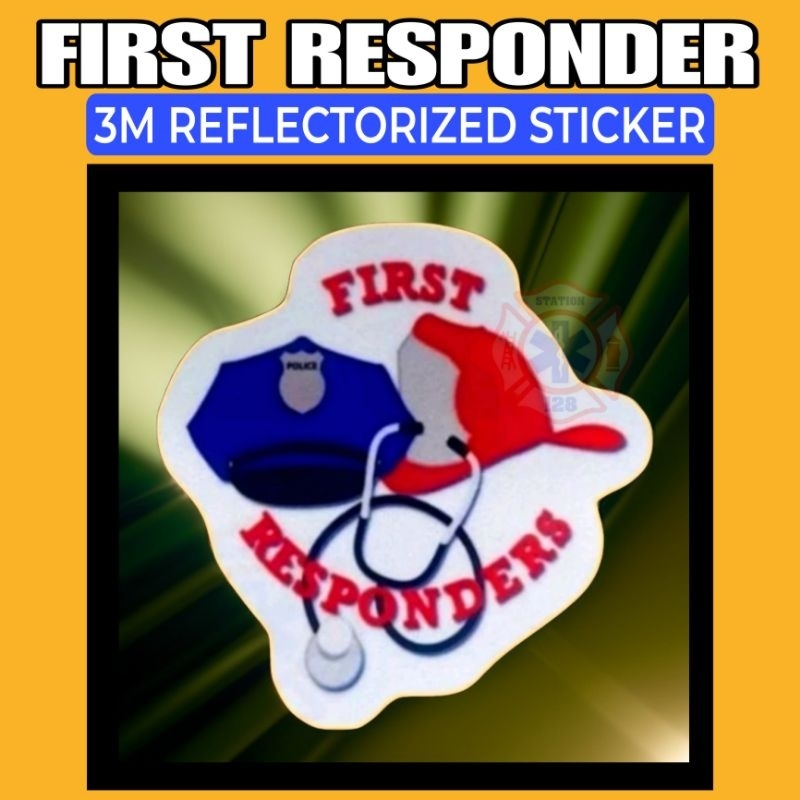 Decal First Responder 3M Reflectorized Sticker | Shopee Malaysia