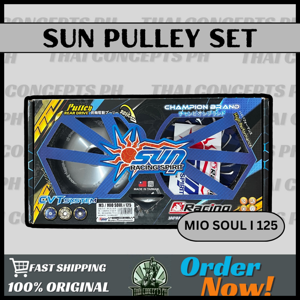 SUN PULLEY SET WITH DRIVE FACE FOR MIO SOUL I 125 / M3 / FAZZIO ...