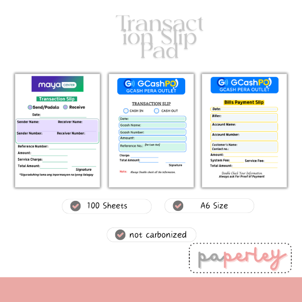 Gcash /Paymaya Transaction Slip Pad | Shopee Malaysia Gcash /Paymaya Transaction Slip Pad | Shopee Malaysia