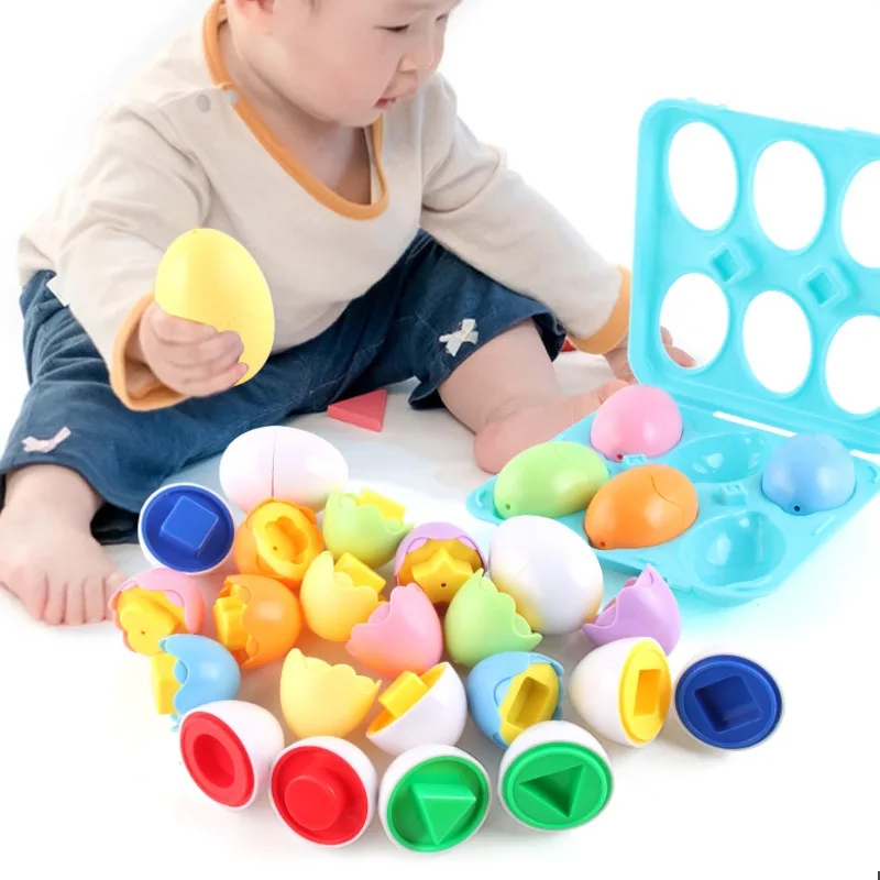 6pcs Matching Eggs Color Shapes Egg Set - Educational Color, Shapes and ...
