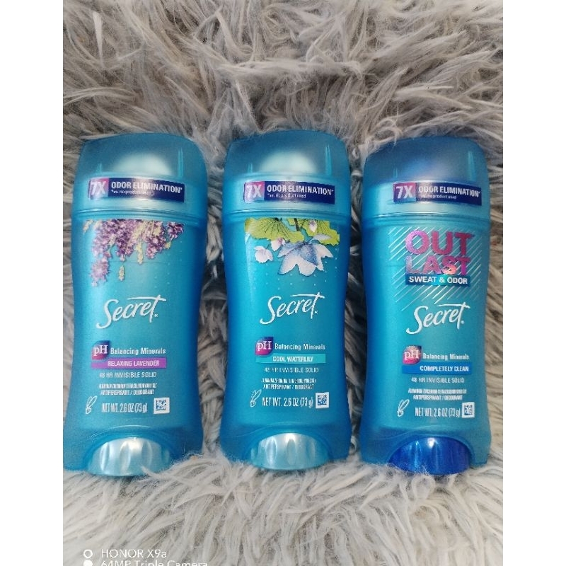 Secret 7X odor elimination ph balancing minerals antiperspirant ...