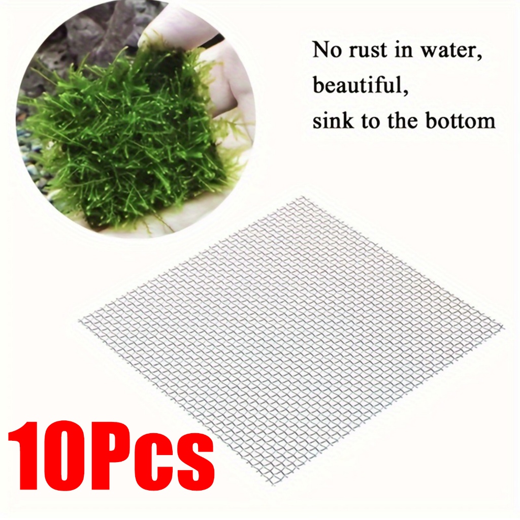 10Pcs Stainless steel aquarium moss plants mesh Fixed plants and moss ...