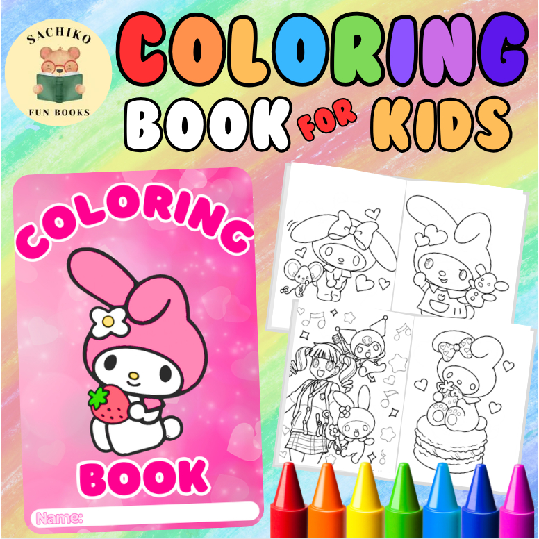 MY MELODY SANRIO COLORING BOOK SACHIKO FUN BOOKS | Shopee Malaysia