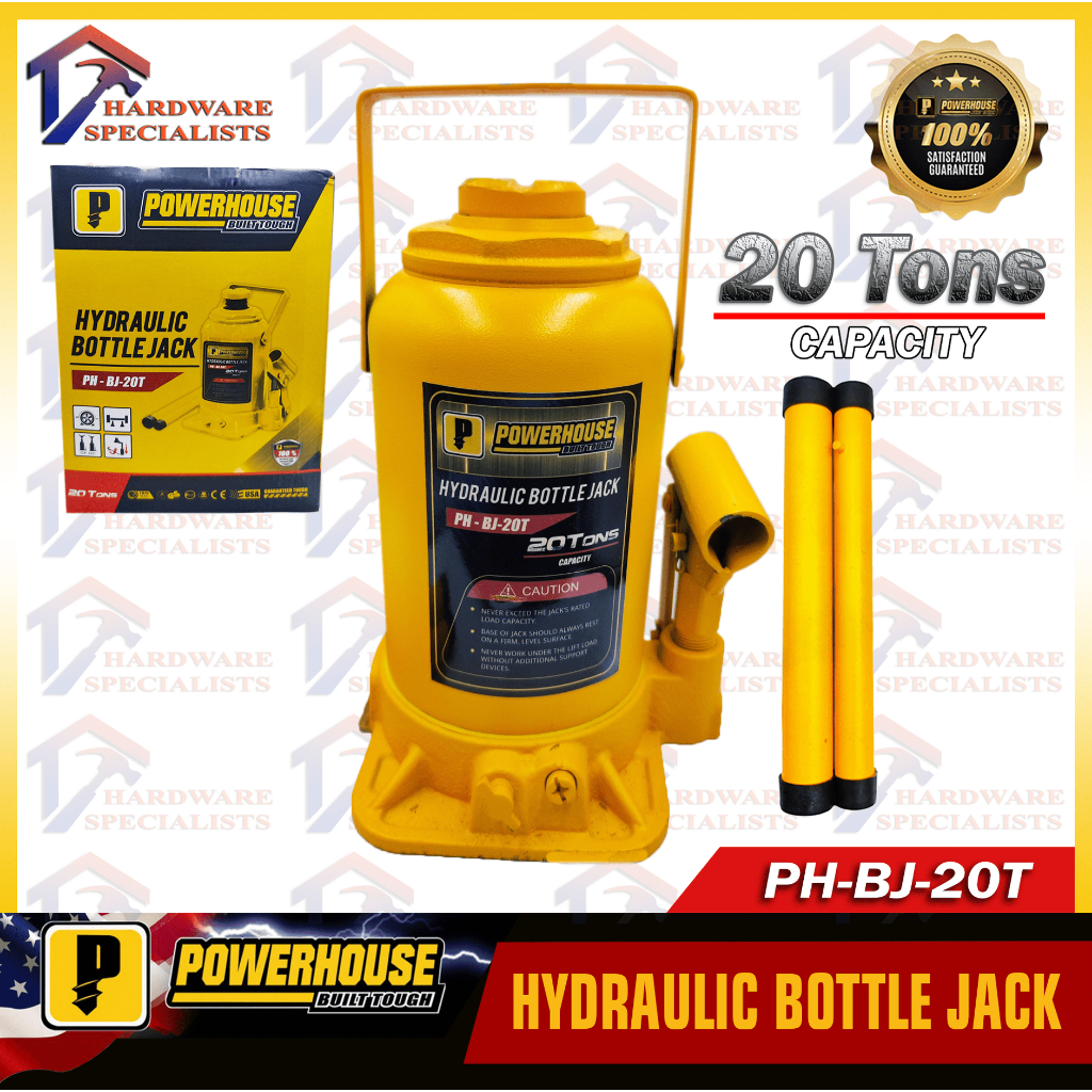 Powerhouse Hydraulic Bottle Jack 20 Tons PH-BJ-20T Authentic | Shopee ...