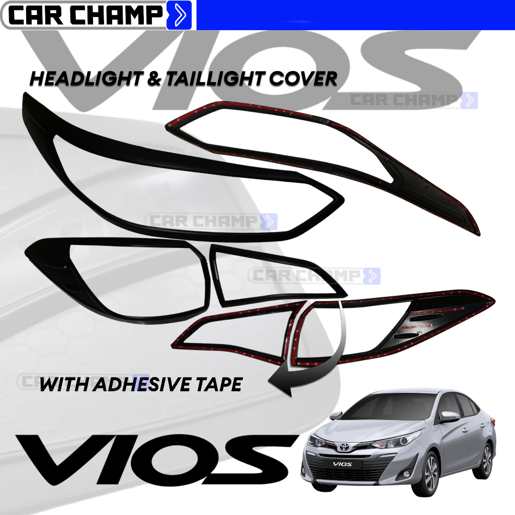 Toyota Vios 2019 to 2025 Prime Headlight and Taillight cover Matte ...