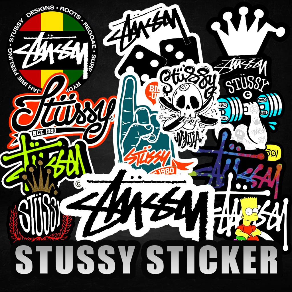 STUSSY STICKER SET - 12 UNIQUE STUSSY STICKERS | Shopee Malaysia