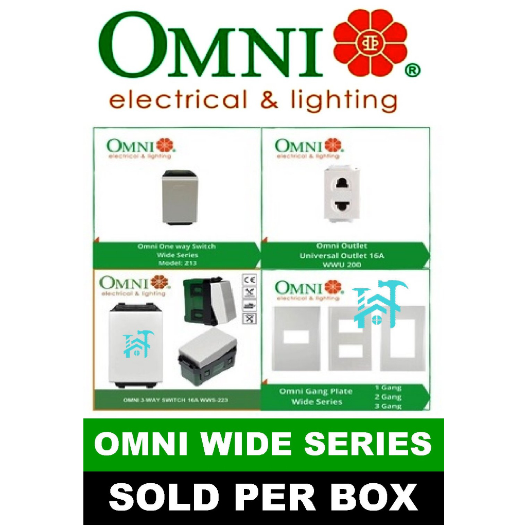 OMNI WIDE SERIES SWITCH AND OUTLETS AND PLATES (SOLD PER BOX) | Shopee ...