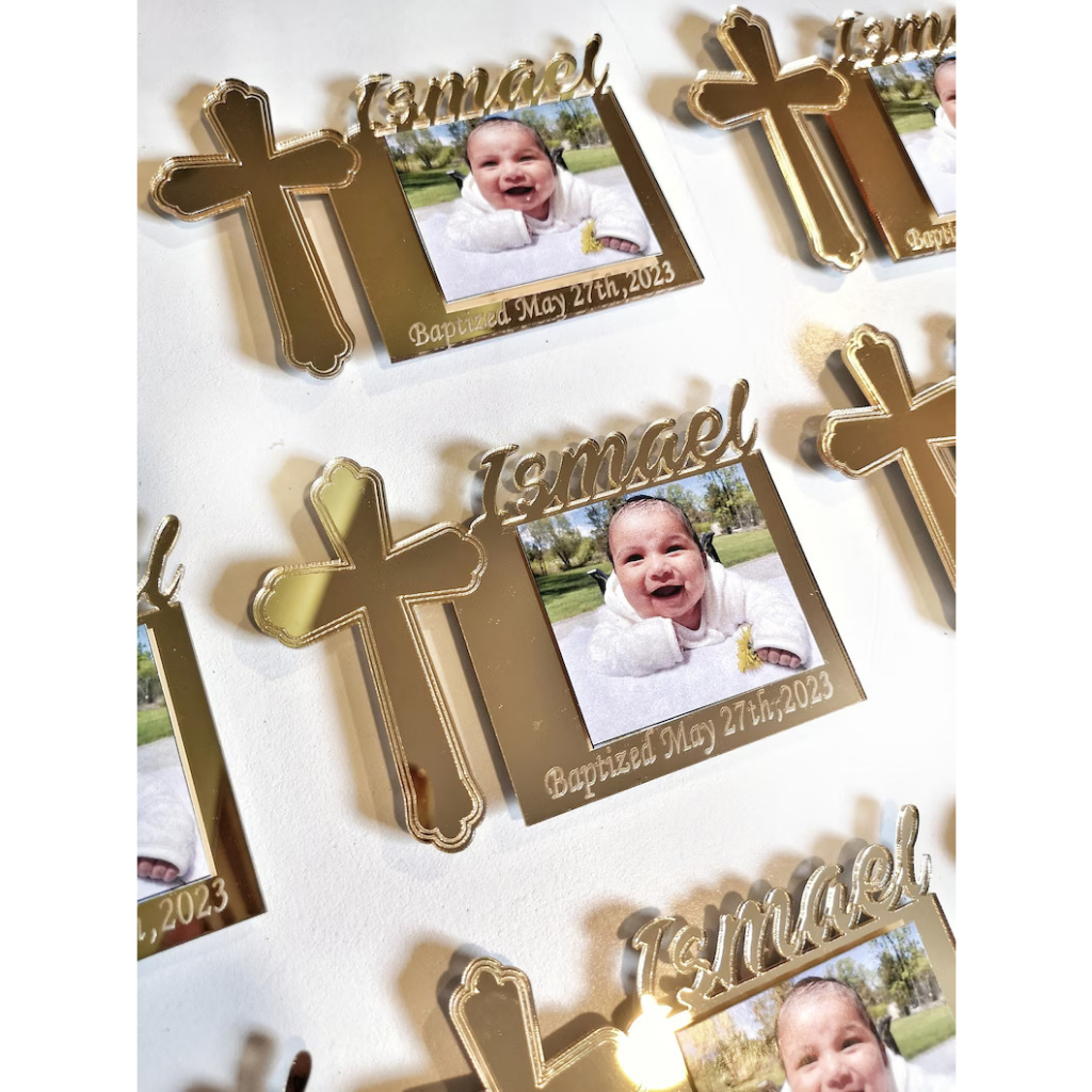 Christening Baptism Souvenirs Ref Magnet Photo Frame Acrylic | Shopee ...