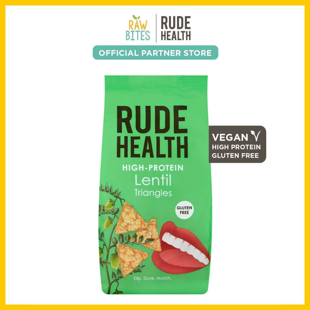 Rude Health High Protein Lentil Triangles 70g (Gluten Free, Vegan ...