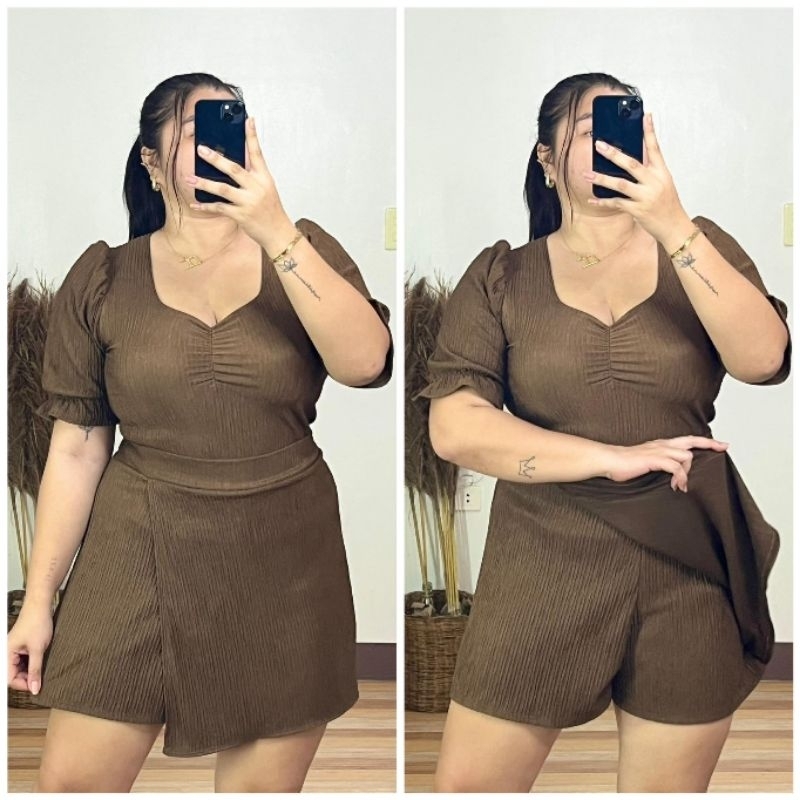 Plus Size Gwen Coords Top&Skort Fits XL to 2XL | Shopee Malaysia