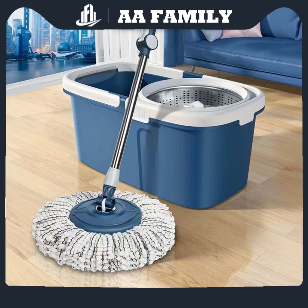 Magic Spin Mop With Spinner And Bucket Plastic Mop 360 Easy Microfiber ...