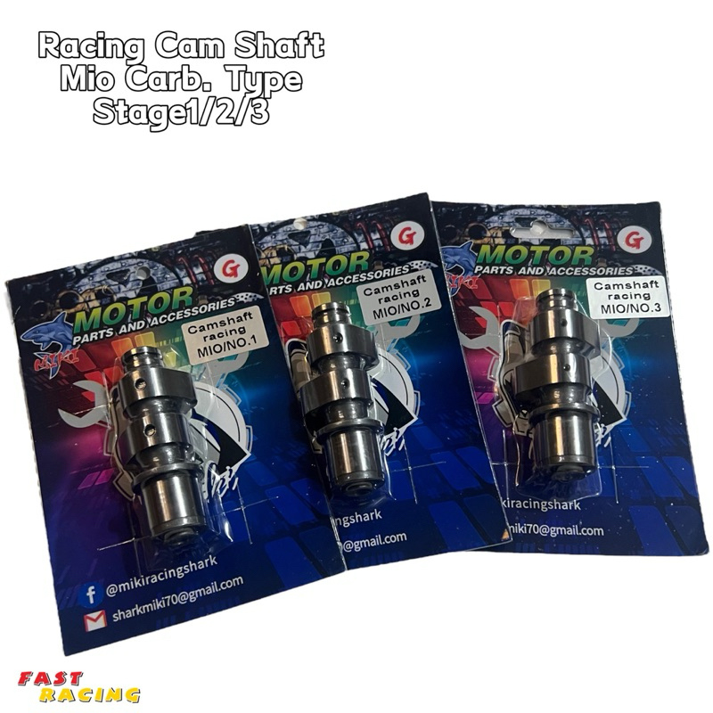 racing cam shaft for Mio i 125 m3 carb stage 1,2,3 camshaft 6.5mm 6.8mm ...
