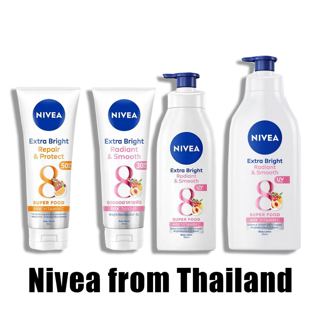 600ml Nivea Extra White Radiant and Smooth White Essence 40x Vitamin C ...
