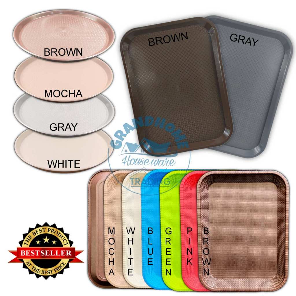 PLASTIC FAST FOOD TRAY (RECTANGULAR & ROUND) MULTI-PURPOSE TRAY ...