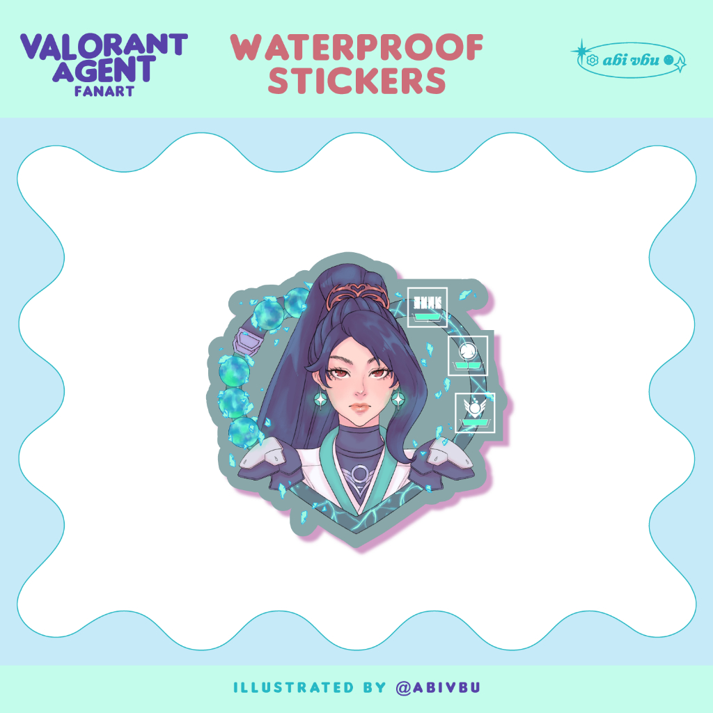 Valorant Laptop Sticker: Waterproof Vinyl Fanart Stickers by AbiVbu ...