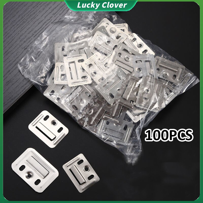 100Pcs Metal Wall Cladding Clip/Wpc Wall Fluted Panel Clip Fluted Panel ...