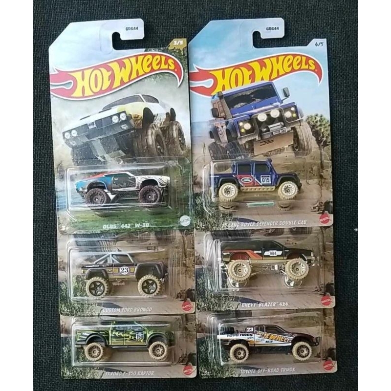 Hot Wheels Off-Road Trucks •Ford Bronco •Toyota •F150 Raptor •Land Rover Defender •Chevy Blazer ...