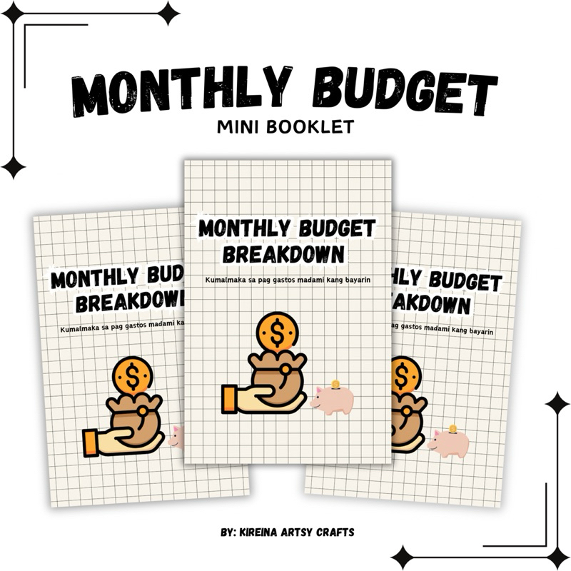 Monthly Budget Tracker Mini booklet | Monthly Budget breakdown booklet ...
