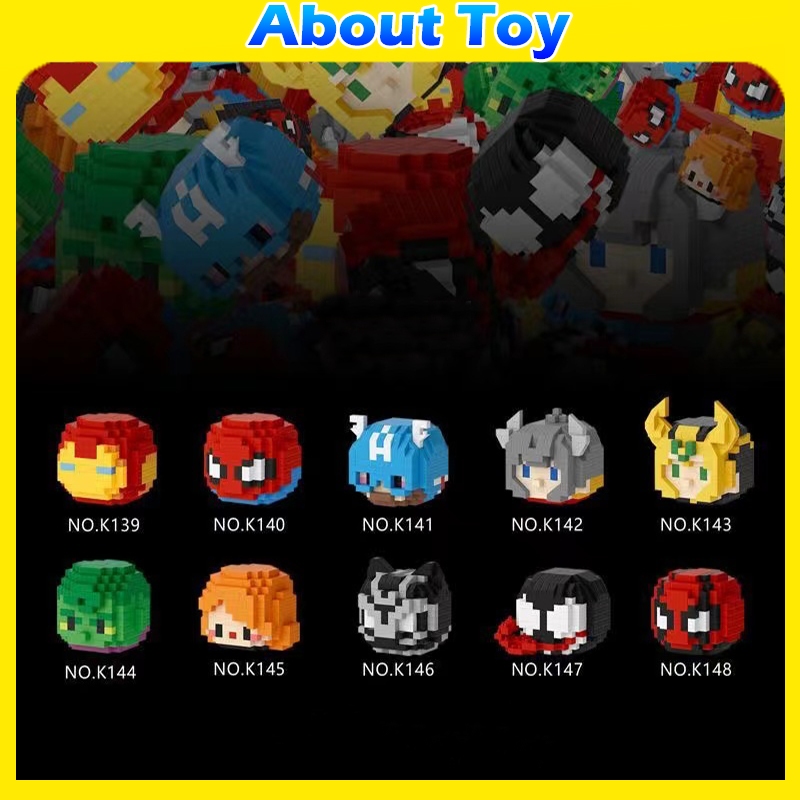 ABOUT DAMO EGG Mini Block Building Blocks Cute Round Cartoon Character ...