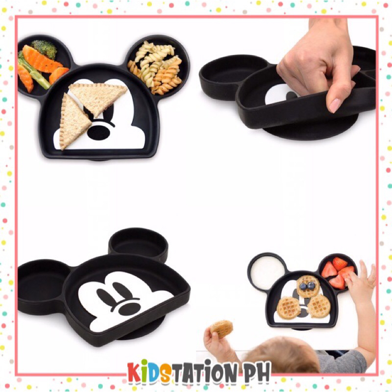 Mickey Mouse Silicone Grip Dish | Shopee Malaysia