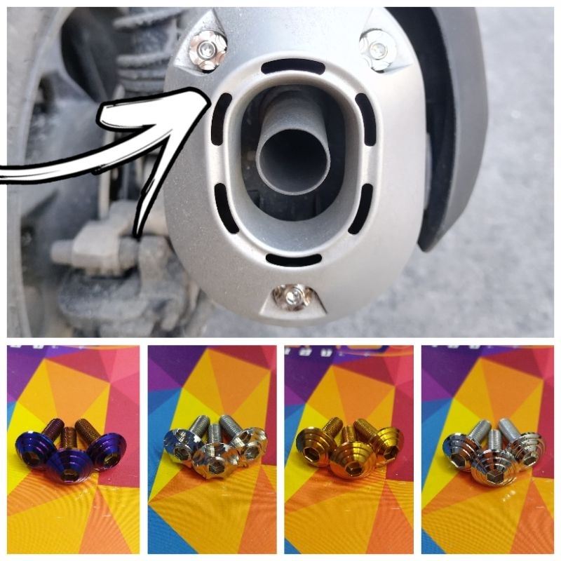 HONDA PCX 160 PIPE TIP BOLT SET OF 3PCS | Shopee Malaysia