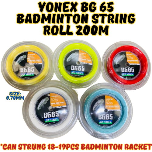 YONEX BG 65 BADMINTON STRING ROLL 200 METERS/656 FEET | Shopee Malaysia