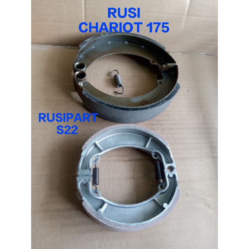 RUSI CHARIOT 175 brake shoe front and rear/harap likod 1set | Shopee ...