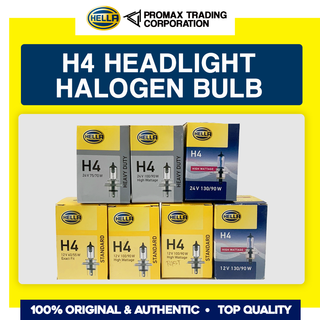 HELLA H4 12V 24V 60/55W 70/75W 100/90W 130/90W P43T P45T Headlight ...