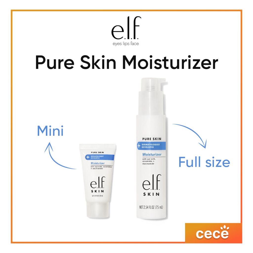 ELF Pure Skin Moisturizer Mini (30 ml) and Full Size (75 ml) | Shopee ...
