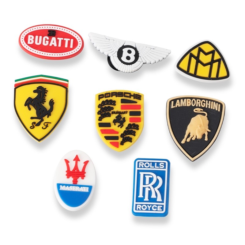 luxury Car Logos design shoes accessories for crocs Shoe Charms ...
