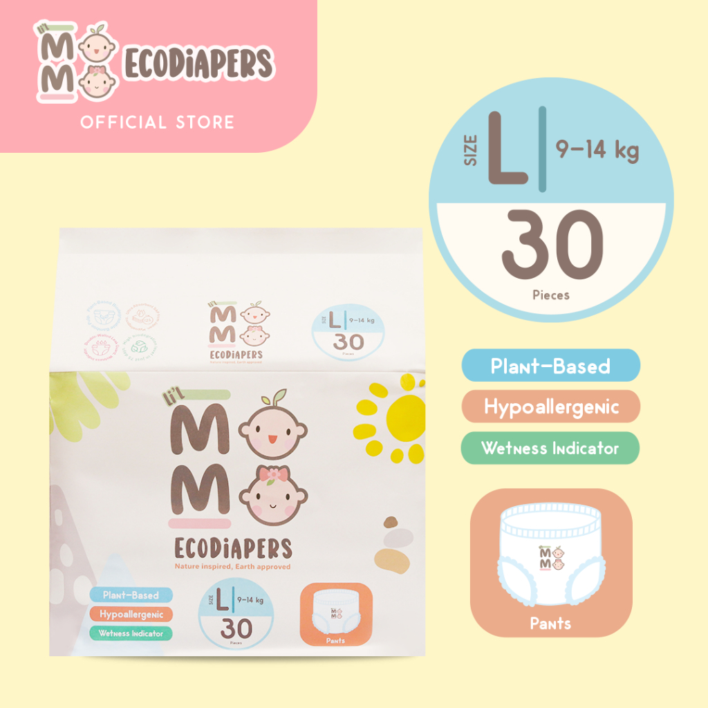 Li'l Momo Ecodiapers Biodegradable Eco-friendly Bamboo Diapers Large ...