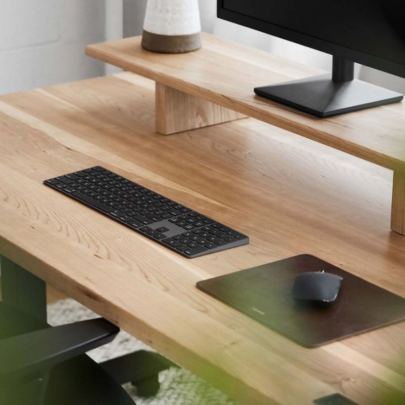 Wooden Monitor Riser T Legs Aesthetic Nordic Modern | Shopee Malaysia