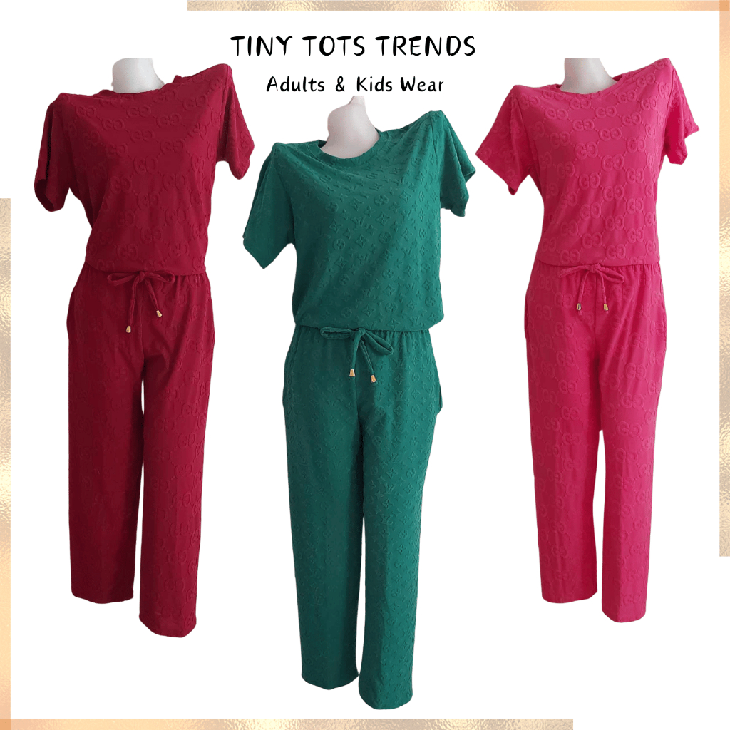 Embossed Tshirt Pants Terno Premium Design Yayamanin Dress Terno petite ...
